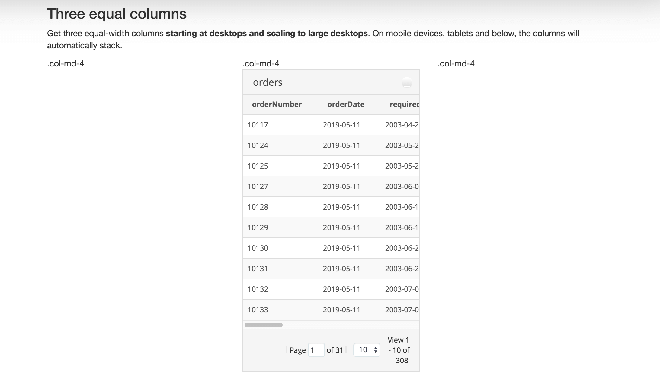 Bootstrap Grid Layout PhpGrid PHP Datagrid